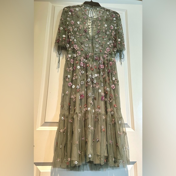 Needle & Thread | Dresses | Needle And Thread Bobbi Sage Green Floweret ...